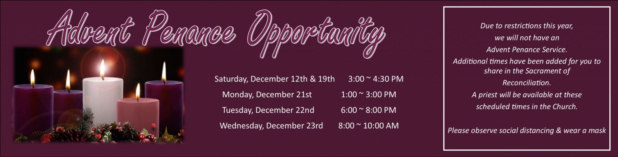 advent penance – St. Joseph Catholic Church